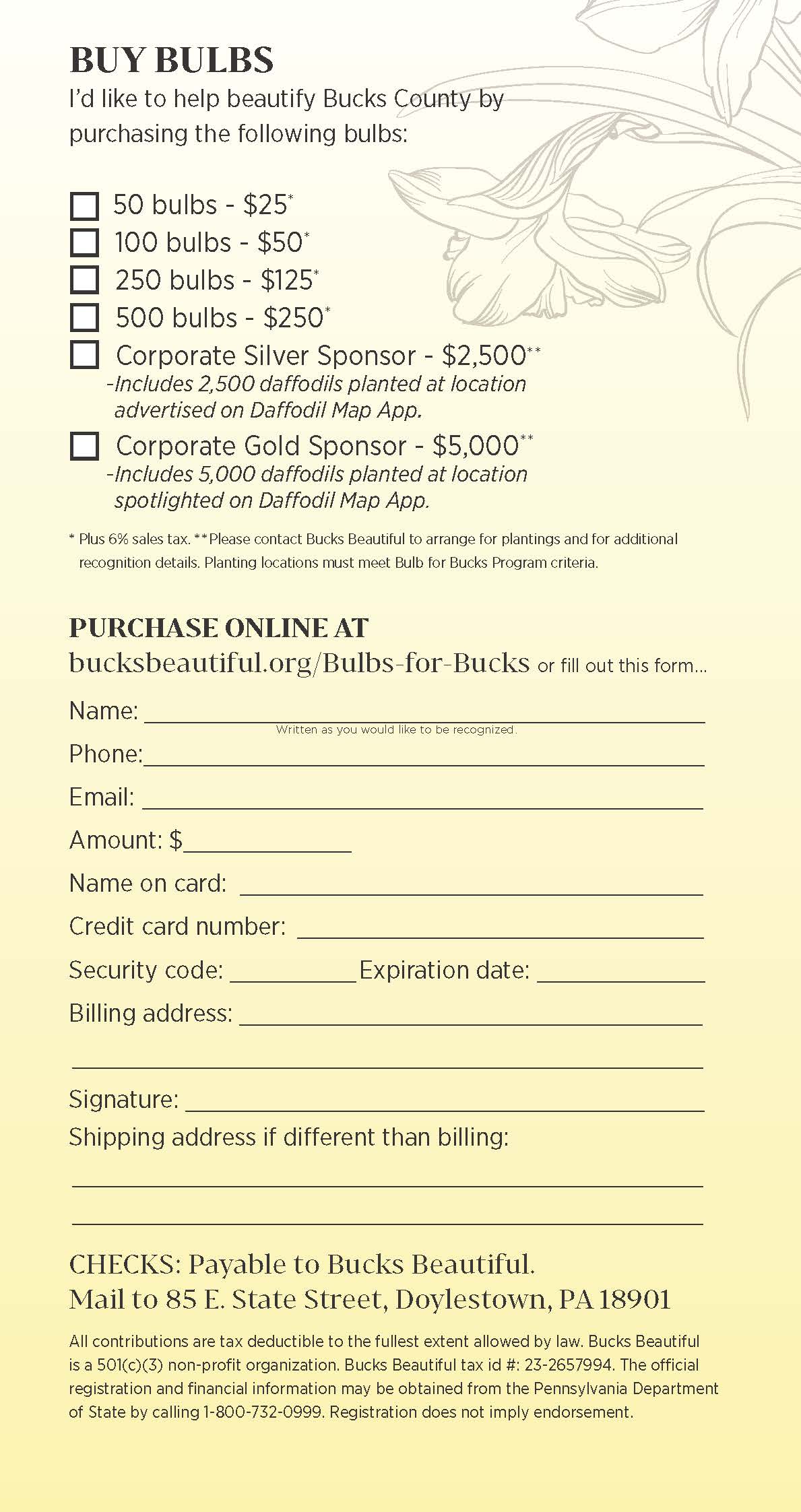 Bulbs for Bucks | Bucks Beautiful
